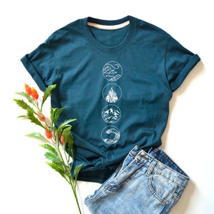 Element Shirt earth water wind fire T-Shirt giraffe graphic | Etsy