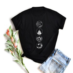 Element Shirt earth water wind fire T-Shirt giraffe graphic | Etsy