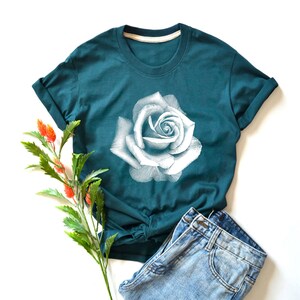 Rose Shirt Valentine Gift Shirt Rose T-shirt Gift for Her | Etsy