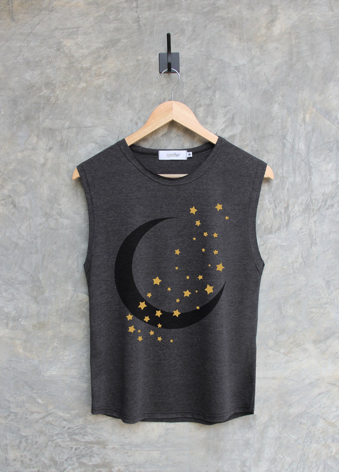 Moon Stars Shirt Moon Night Shirt Super Full Moon Graphic Shirt Muscle ...