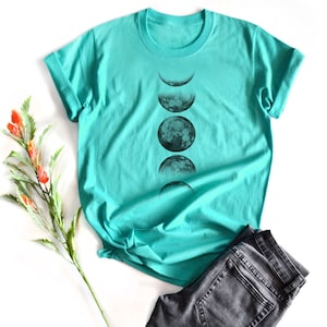 Moon Shirt Moon Night T-shirt Moon Phases T-shirt Clothing Shirt - Etsy