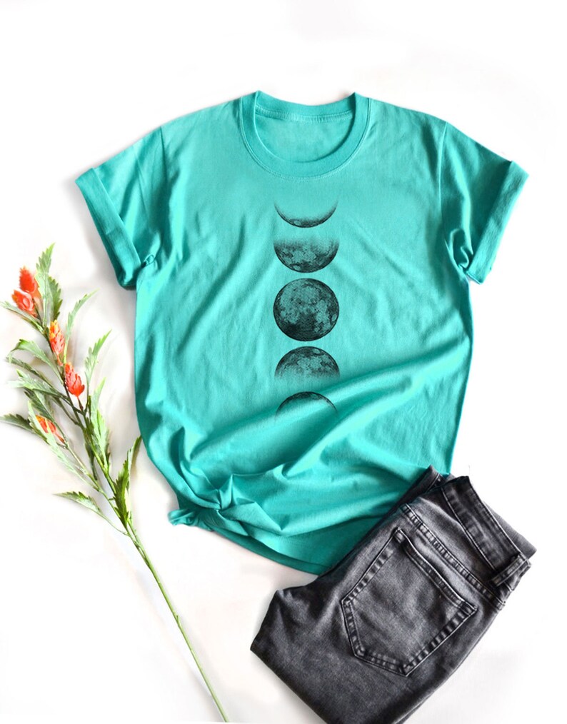 Moon Shirt Moon Night T-shirt Moon Phases T-shirt Clothing | Etsy