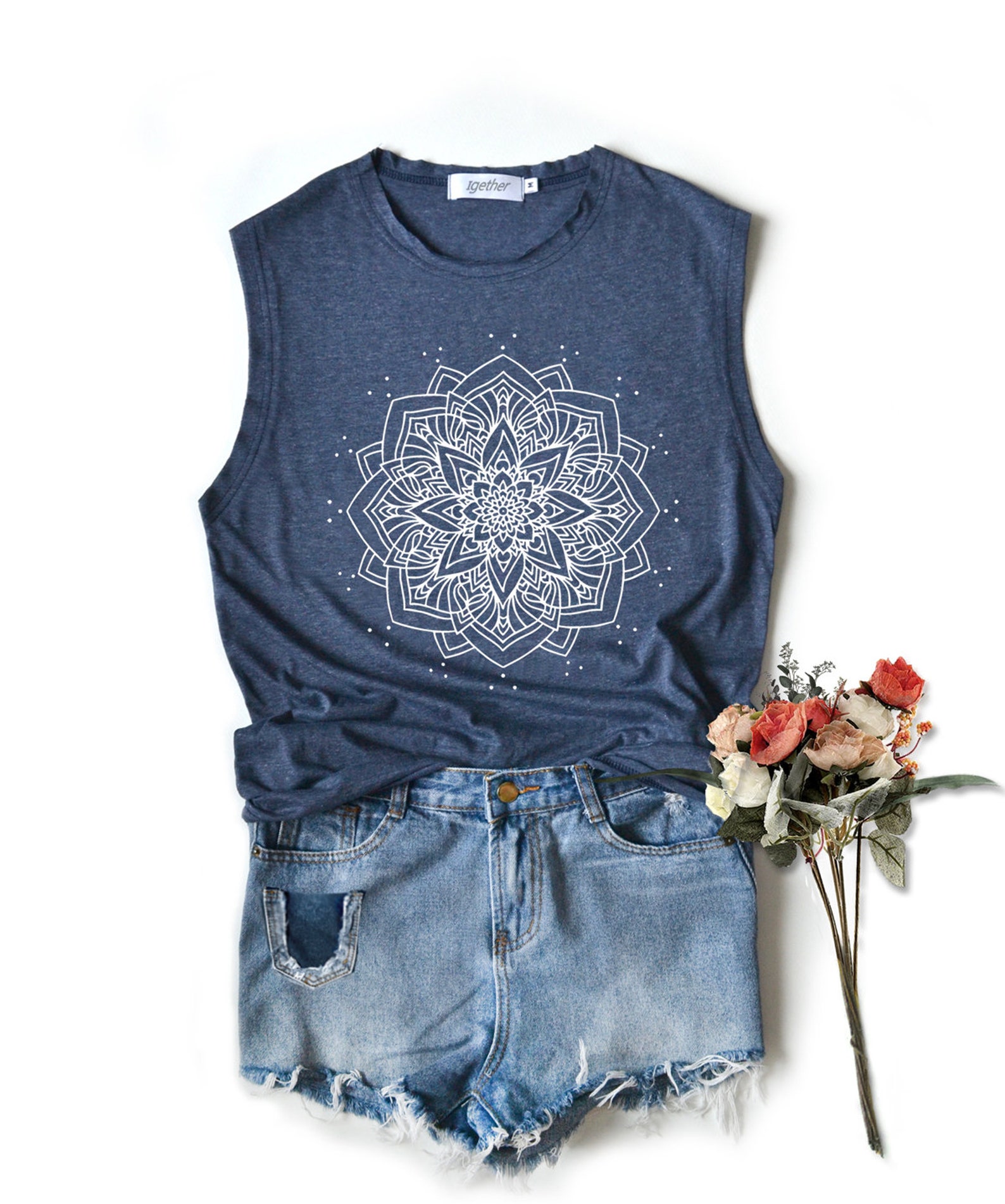 Mandala Shirt Mandala Graphic Shirt Mandala Art Shirt Muscle - Etsy