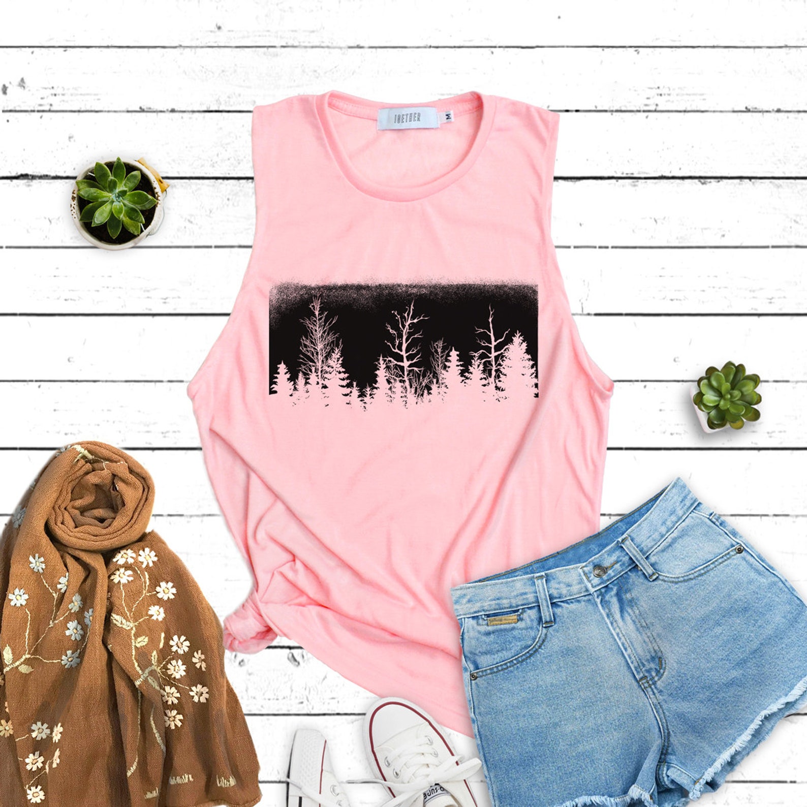 Forest Shirt Woman Gift Shirt Adventure Shirt Muscle Tee Tank - Etsy