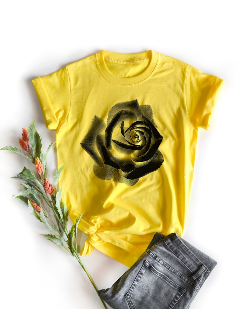 Rose shirt Valentine gift Shirt Rose T-Shirt gift for her | Etsy