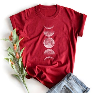 Moon Shirt Moon Night T-shirt Moon Phases T-shirt Clothing Shirt - Etsy
