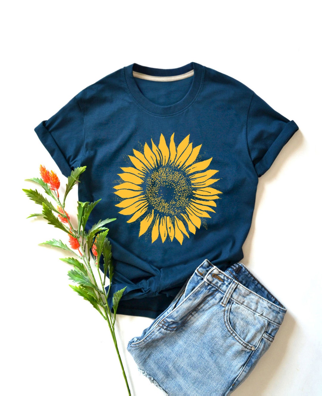 Sunflower Shirt Sunflower T-shirt Graphic Tee Funny T-shirt Clothing ...