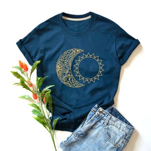 Moon and Sun Shirt Moon Graphic T-shirt Graphic T-shirt Clothing Shirt ...
