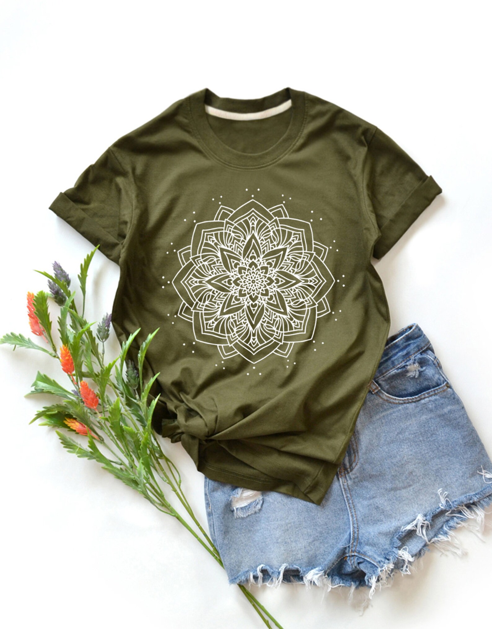 Mandala Shirt Mandala Graphic T-shirt Drawing Funny T-shirt - Etsy