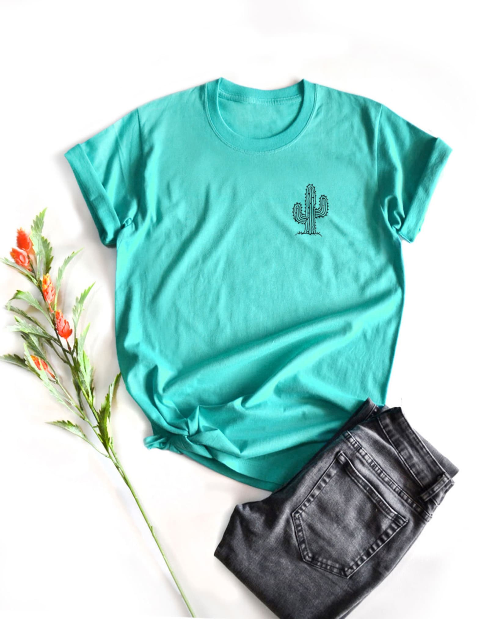 Cactus Pocket Shirt Cactus Shirt Plants T-shirt Funny T-shirt | Etsy