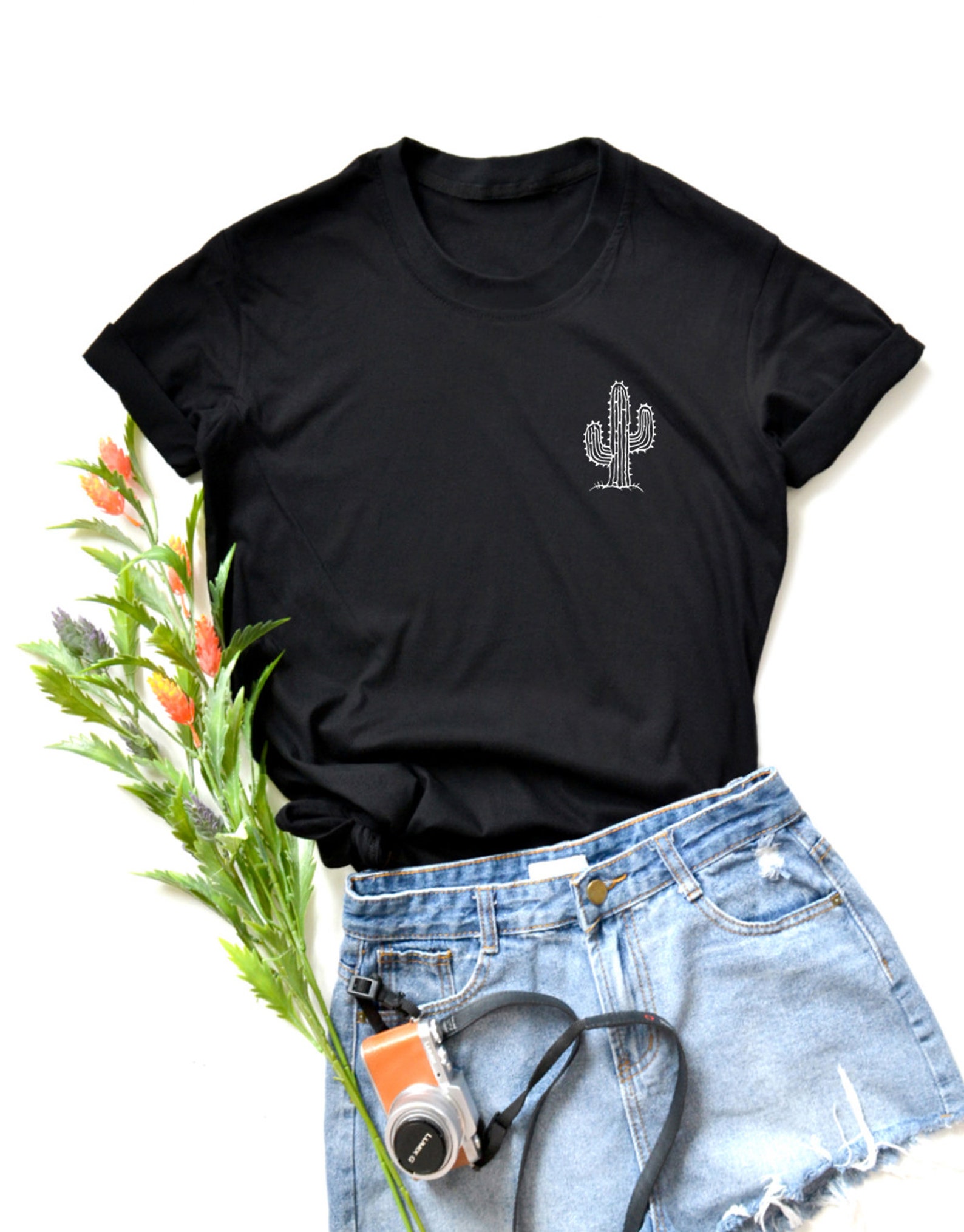 Cactus Pocket Shirt Cactus Shirt Plants T-shirt Funny T-shirt | Etsy