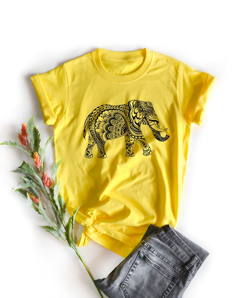 Elephant bohemian Shirt Elephant T-Shirt Elephant Day T-Shirt | Etsy
