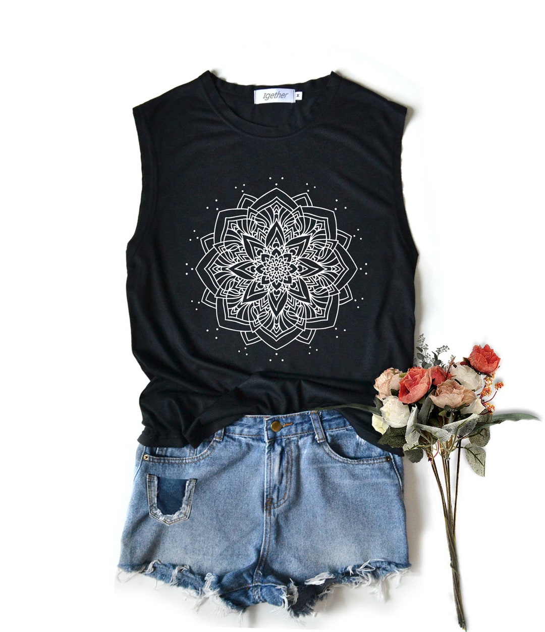 Mandala Shirt Mandala Graphic Shirt Mandala Art Shirt Muscle - Etsy