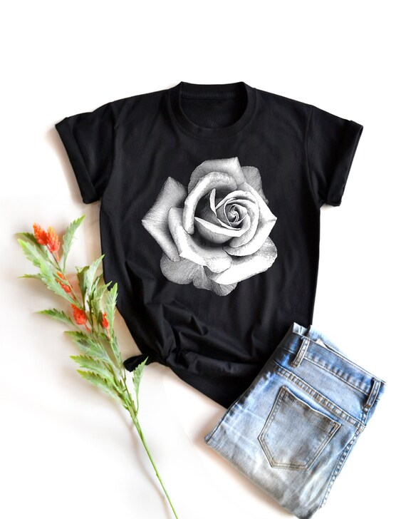 Rose shirt Valentine gift Shirt Rose T-Shirt gift for her | Etsy