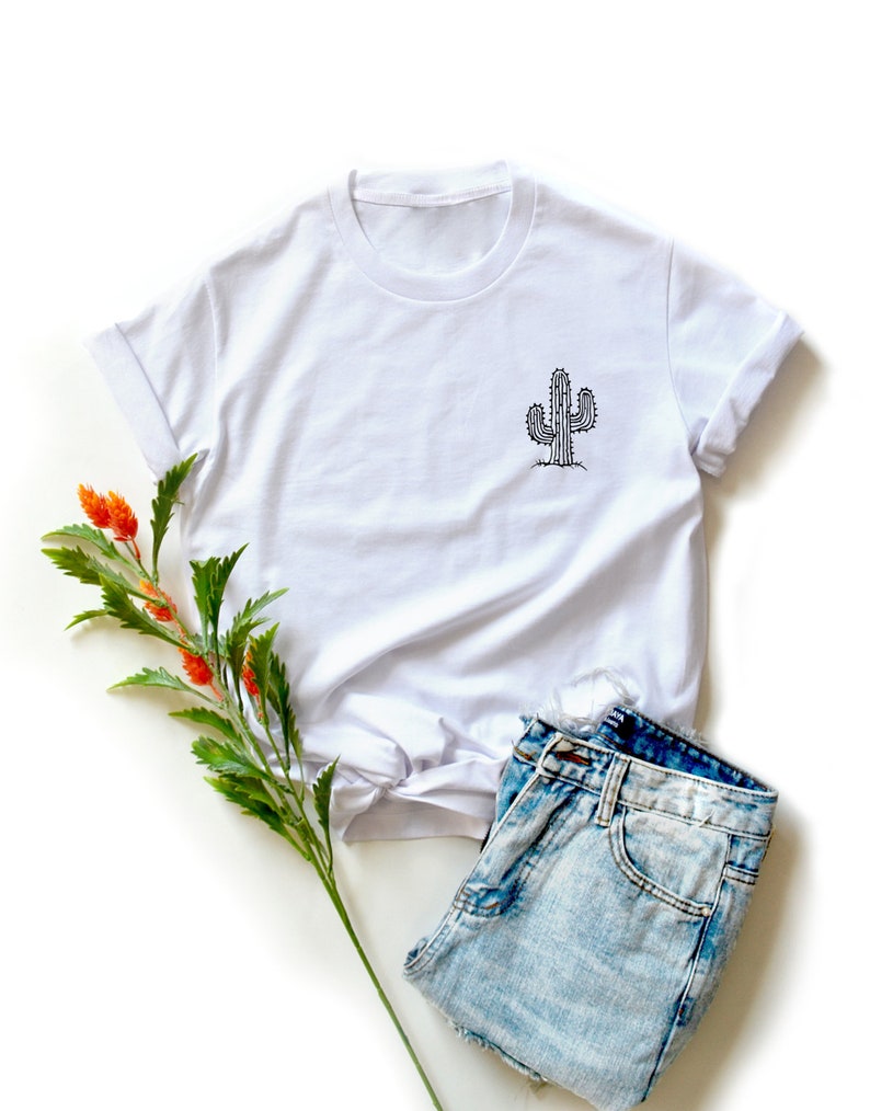 Cactus pocket shirt cactus Shirt plants T-Shirt funny T-Shirt | Etsy