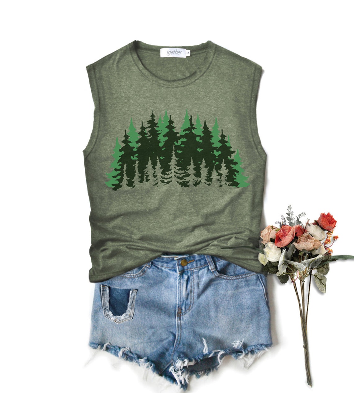 Pine Shirt Forest Graphic Shirt Pine Graphic Shirt Muscle Tank - Etsy
