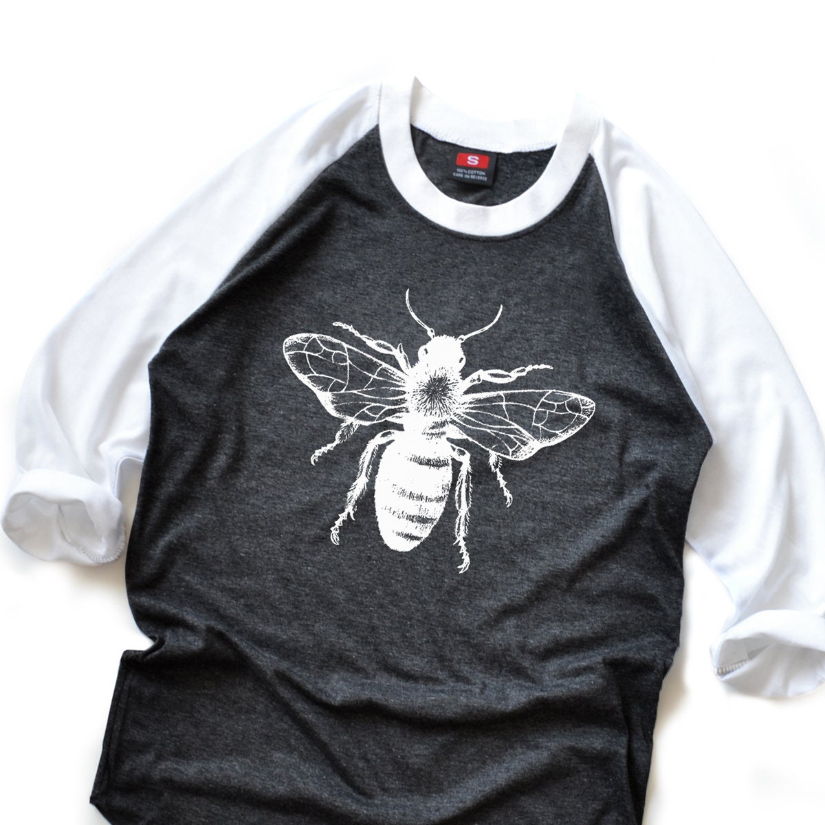 Bee Shirt the Bee Graphic Insect Shirt Baseball Raglan 3/4 - Etsy