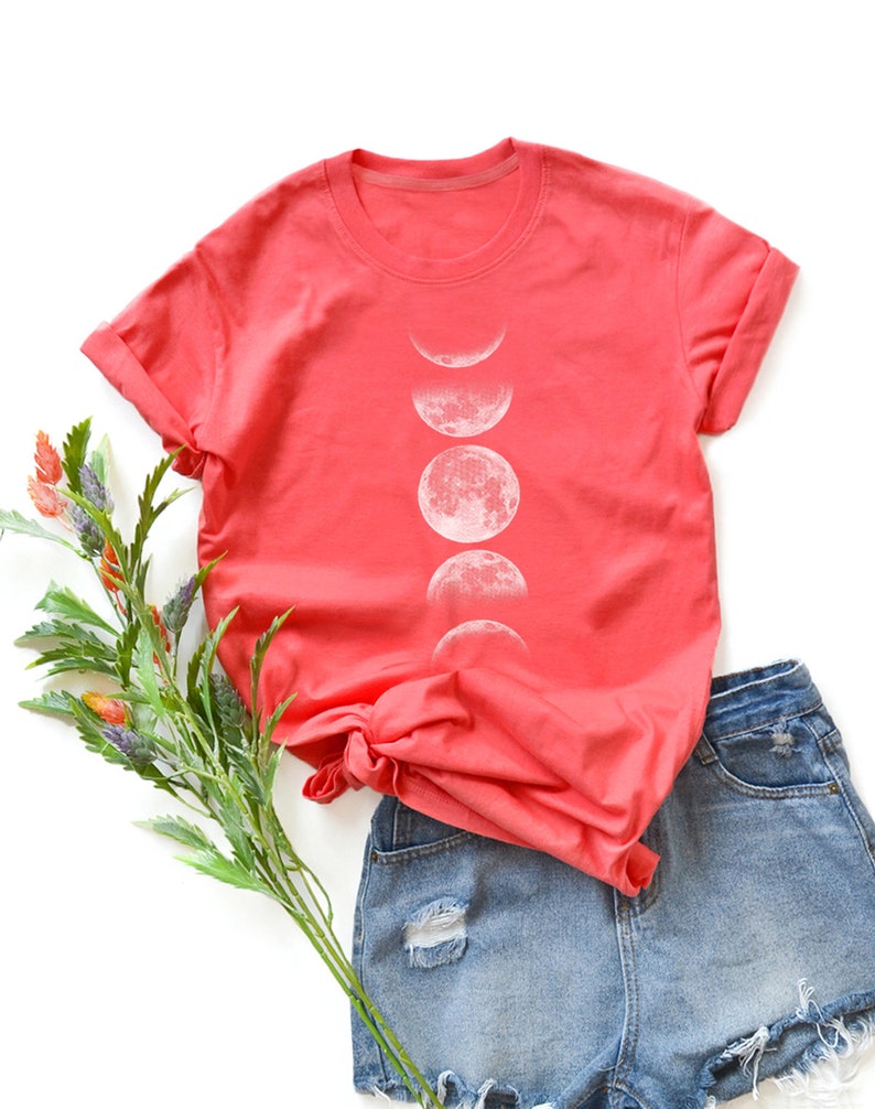 Moon Shirt Moon Night T-shirt Moon Phases T-shirt Clothing | Etsy