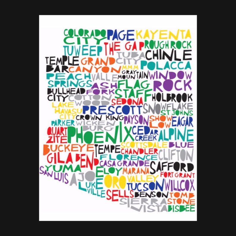 Arizona Blanket Word Art Arizona Gift Arizona Home I Love | Etsy