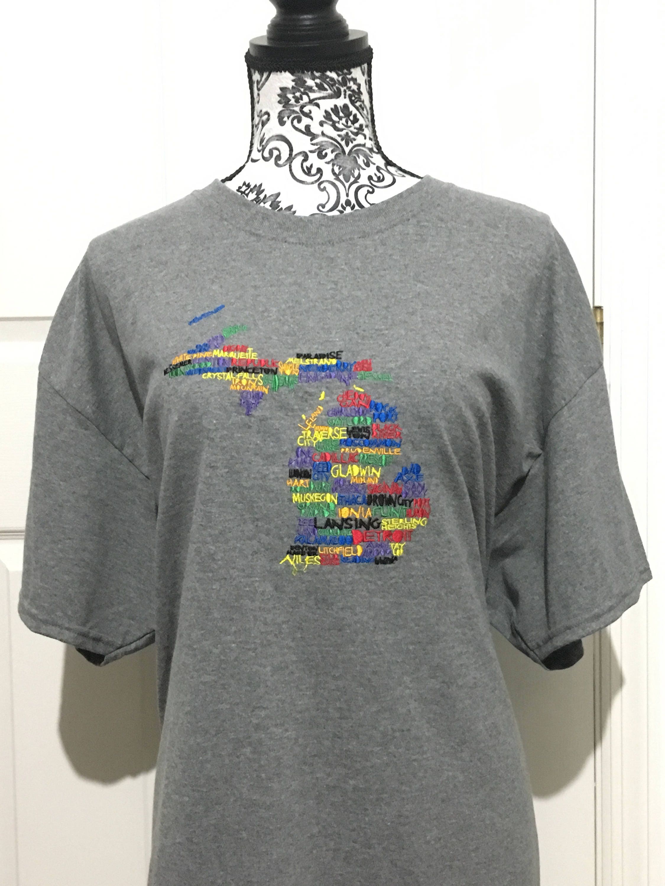 Michigan Shirt Word Art I Love Michigan Michigan Gift | Etsy