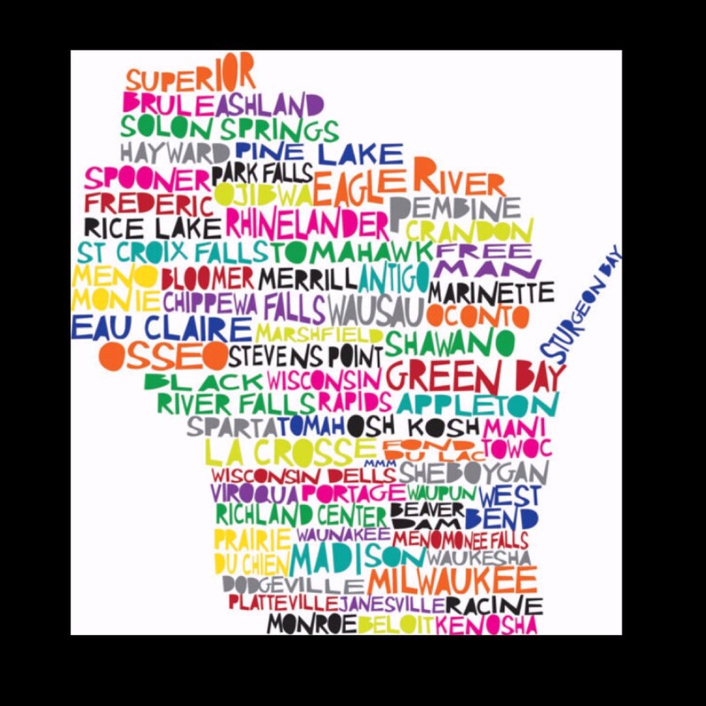 Wisconsin Blanket Word Art Wisconsin Gift Wisconsin Home I - Etsy