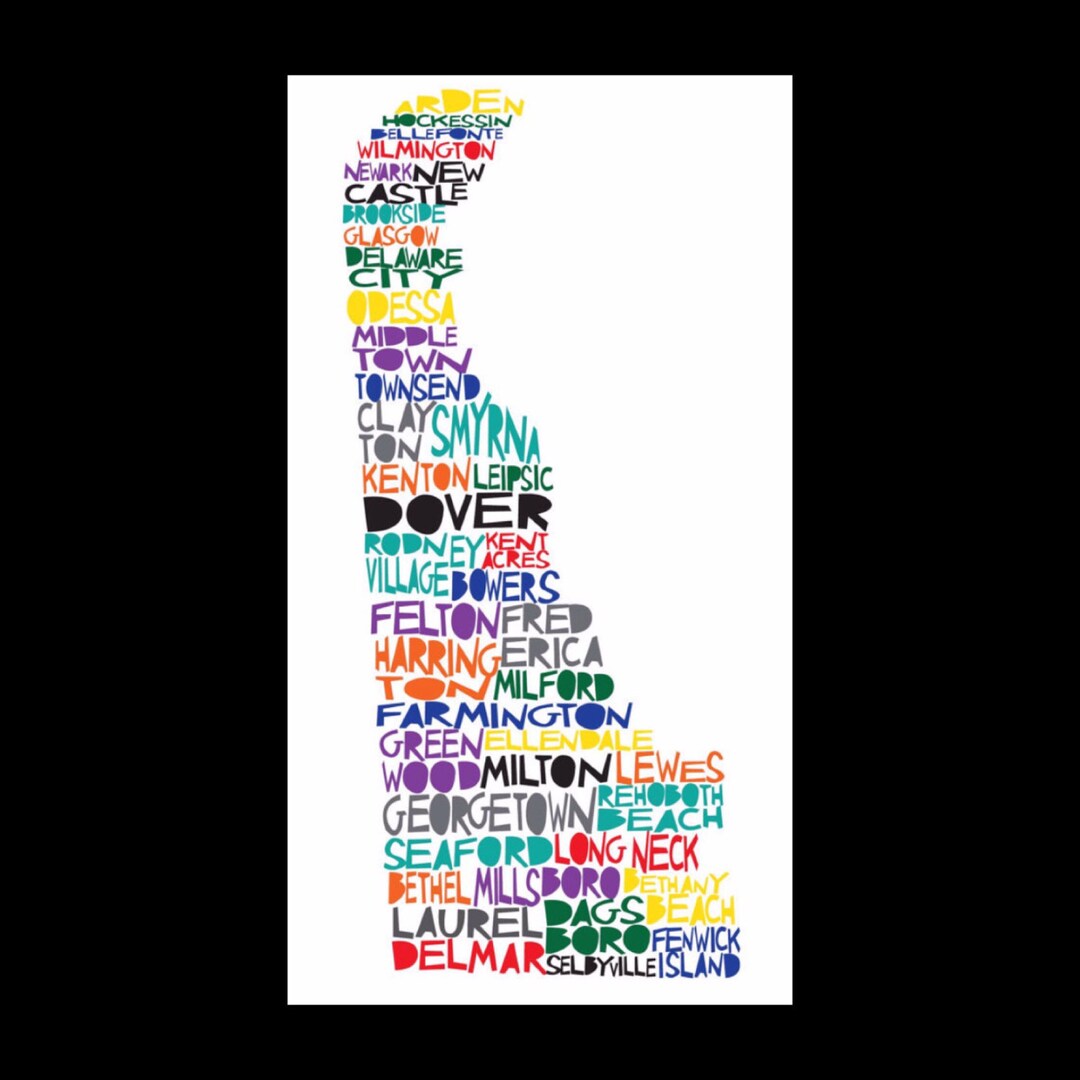 Delaware Word Art Hooded Sweatshirt- Delaware Shirt- Word Art- I Love ...