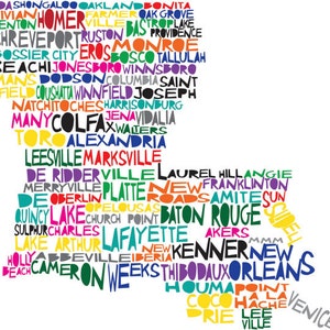 Louisiana Word Art Shirt- Louisiana Shirt- Word Art- I Love Louisiana ...