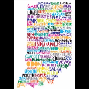 Indiana Word Art Shirt- Indiana Shirt- Word Art- I Love Indiana ...