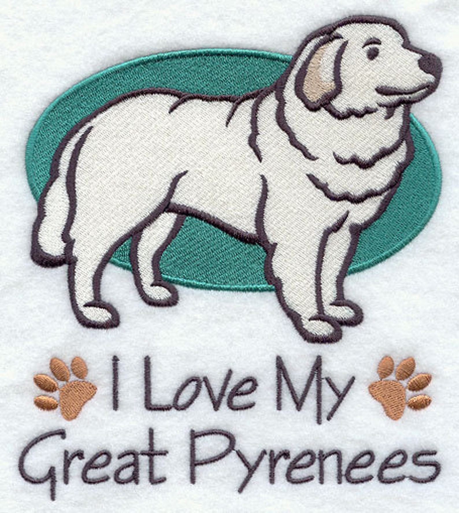 I Love My Great Pyrenees- Great Pyrenees Gift- Great Pyrenees Towel ...