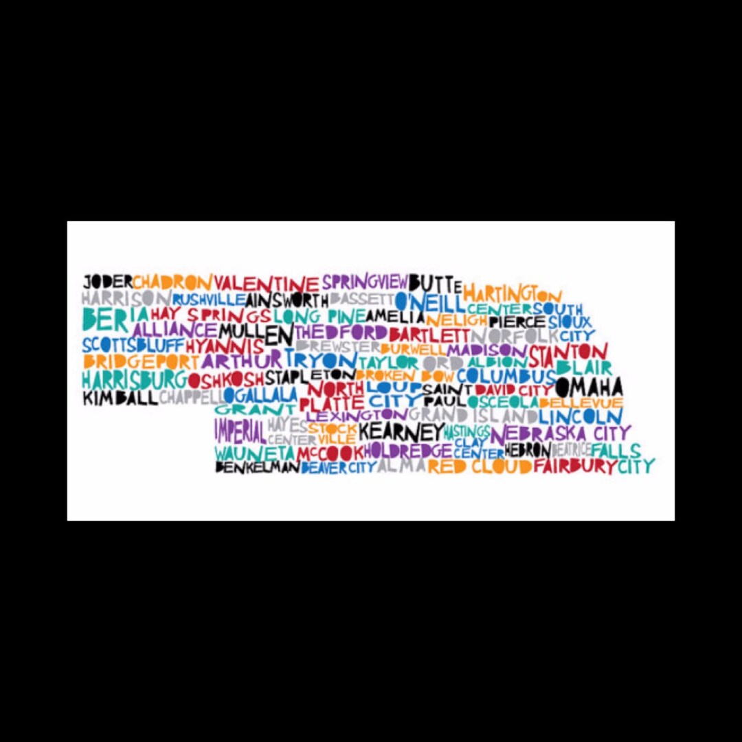 Nebraska Word Art Hooded Sweatshirt- Nebraska Shirt- Word Art- I Love ...