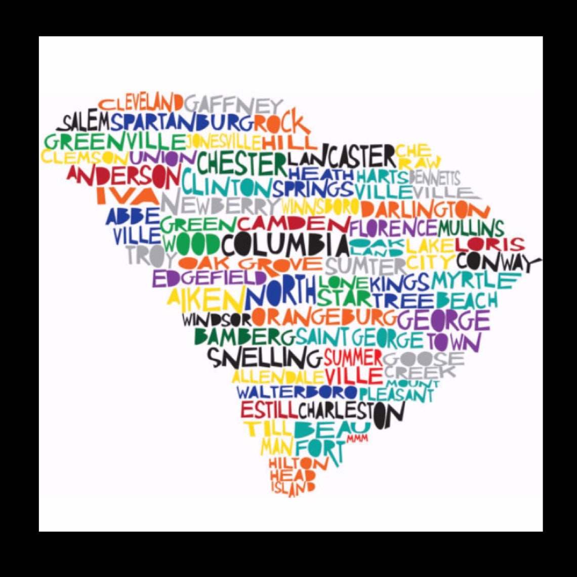 South Carolina Blanket Word Art South Carolina Gift South - Etsy