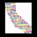 California Word Art Hooded Sweatshirt- California Shirt- Word Art- I ...