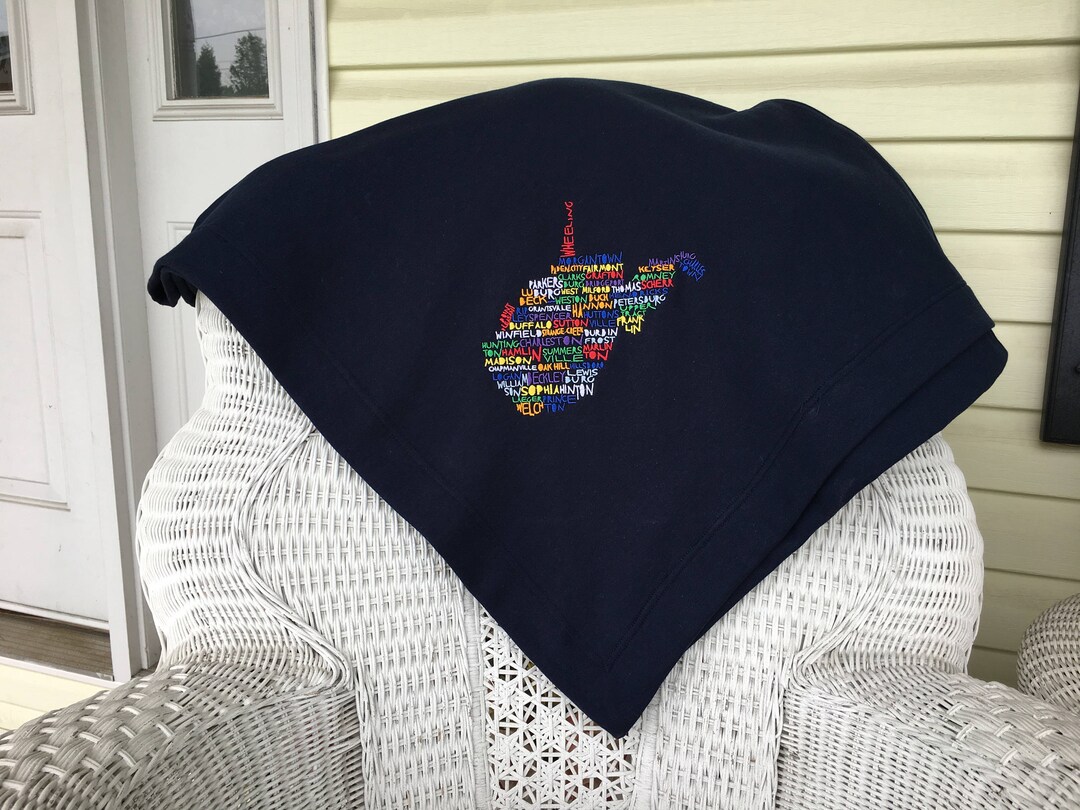 West Virginia Blanket- Word Art- I Love West Virginia- West Virginia ...