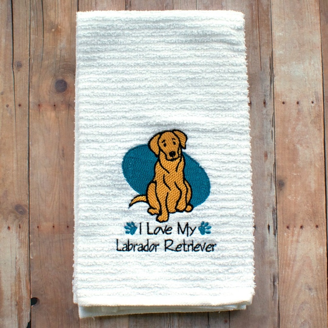 I Love My Labrador Retriever- I Love Labrador Retrievers- Custom Towel ...
