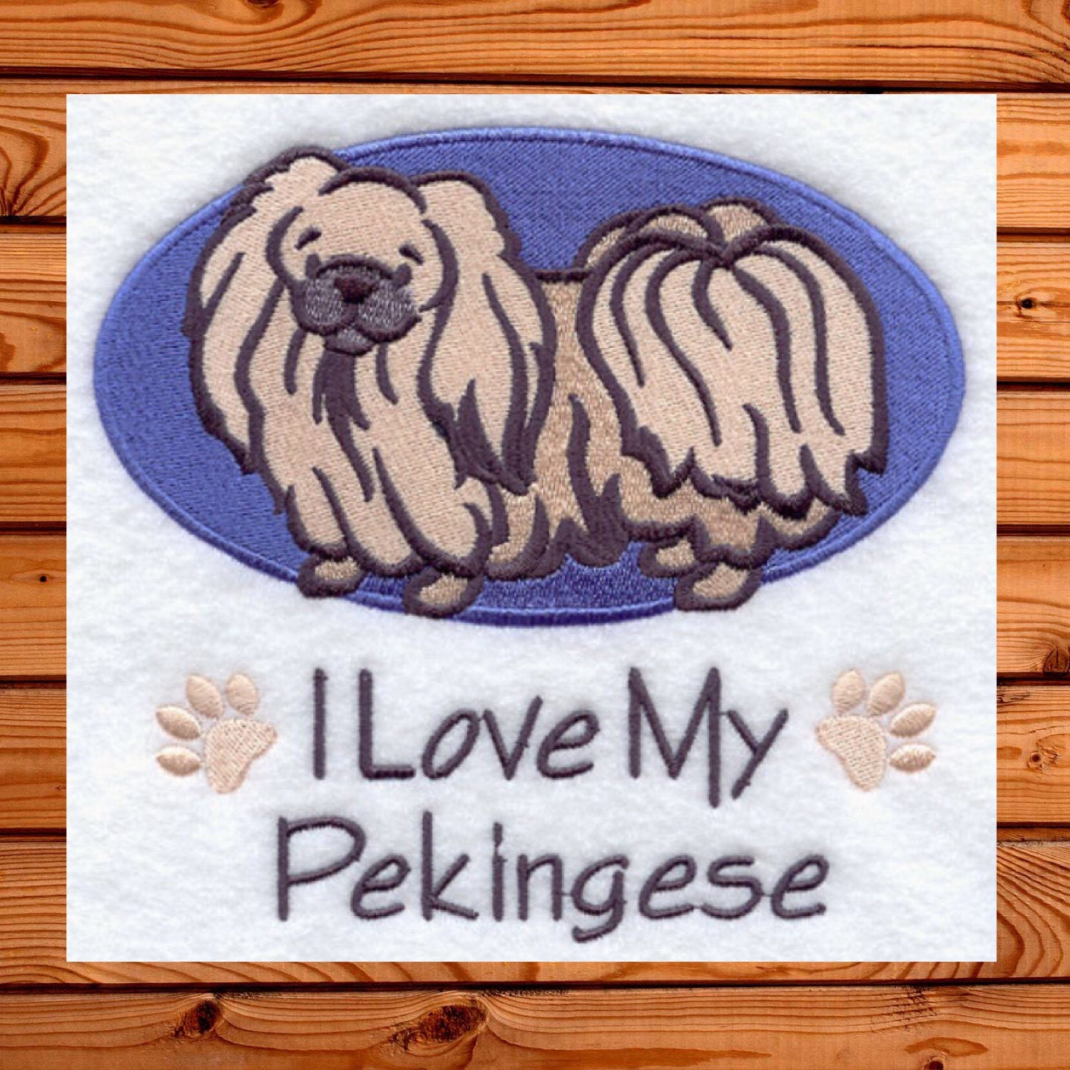 I Love My Pekingese- Pekingese- I Love My Dog- Dog Towel- Pekingese ...