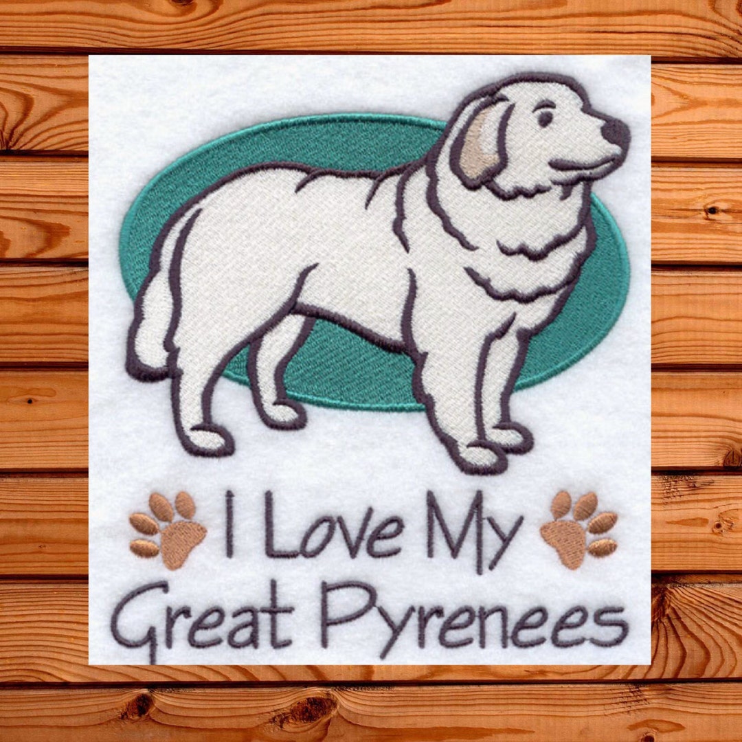I Love My Great Pyrenees- Great Pyrenees Gift- Great Pyrenees Towel ...