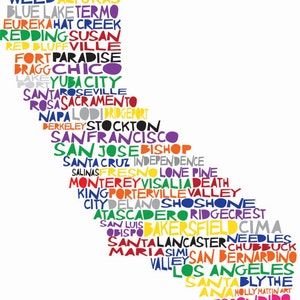 California Word Art Hooded Sweatshirt- California Shirt- Word Art- I ...