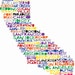California Word Art Hooded Sweatshirt- California Shirt- Word Art- I ...