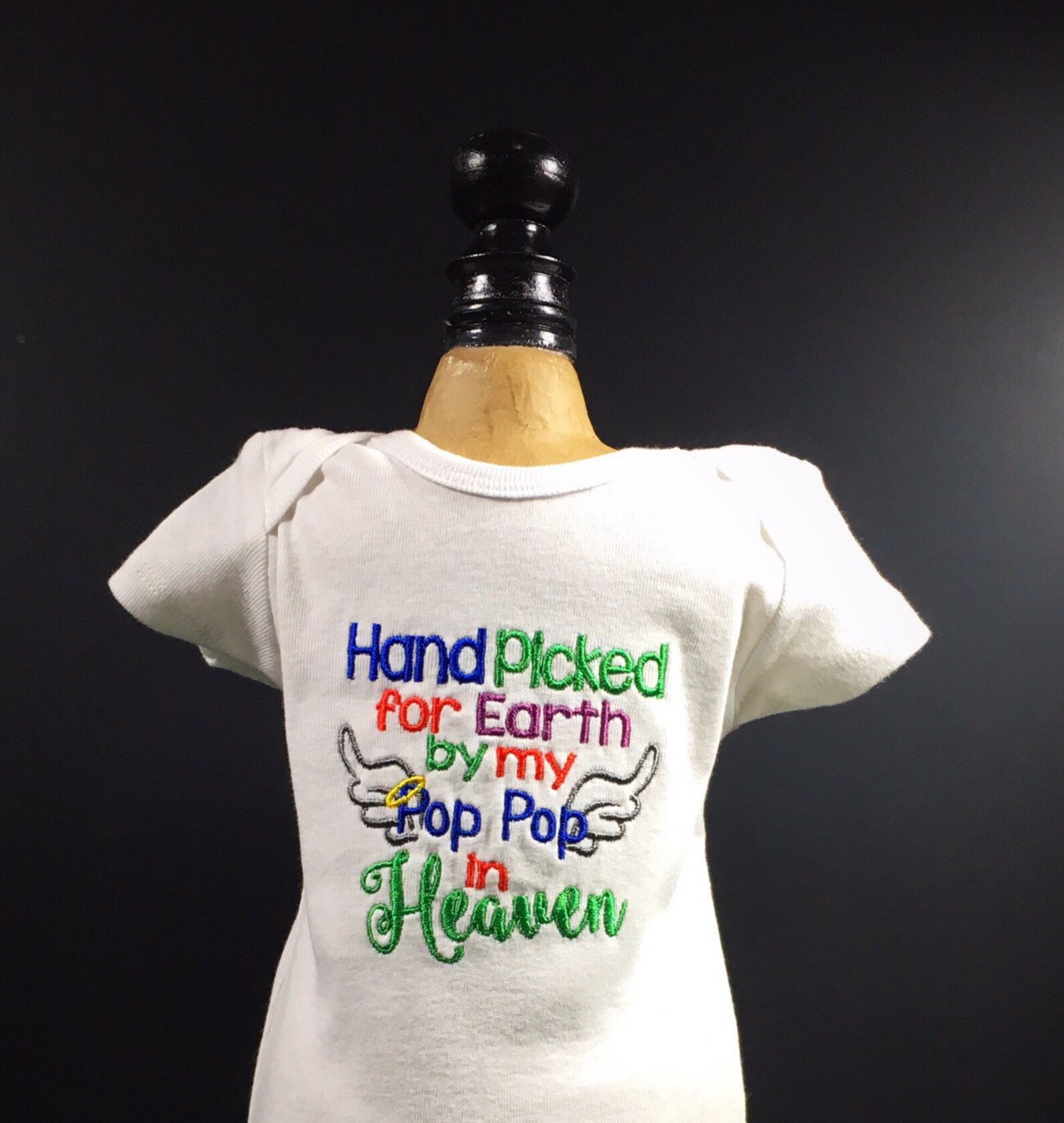 Hand Picked for Earth by My Pop Pop in Heaven Bodysuit I - Etsy