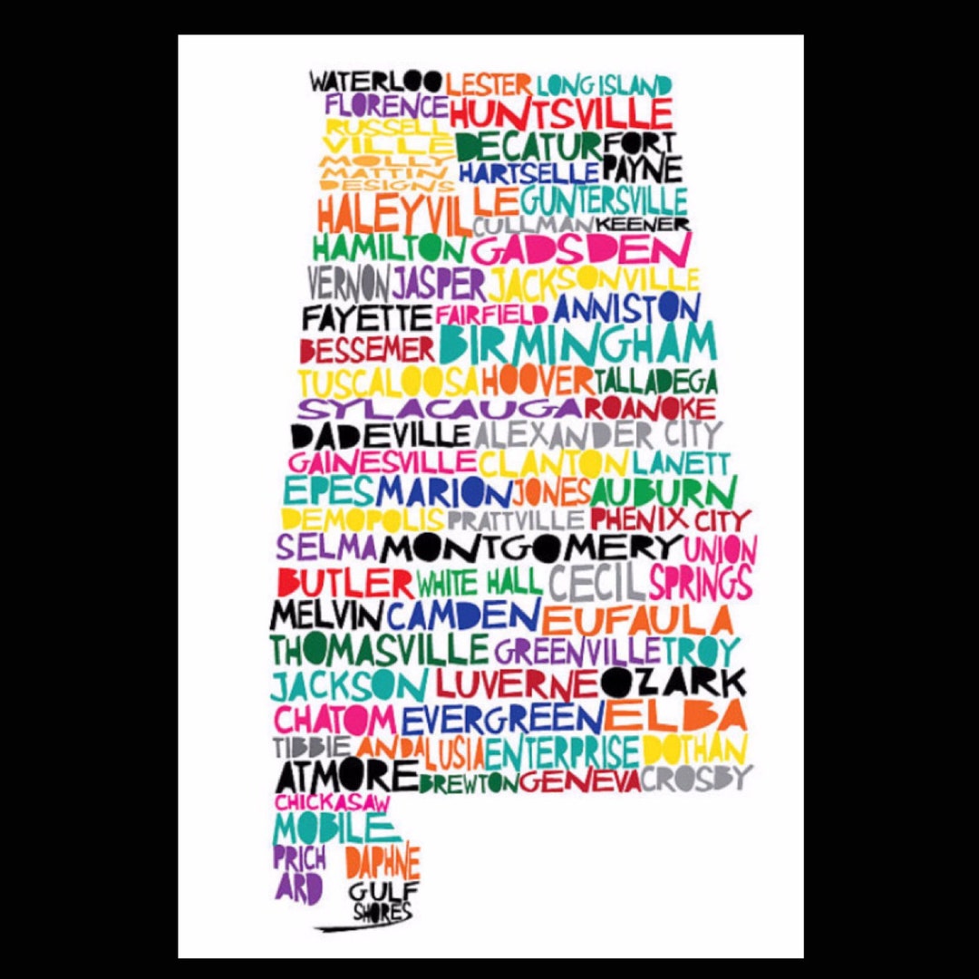 Alabama Word Art Shirt Sweatshirt Alabama Shirt Word Art I Love Alabama ...