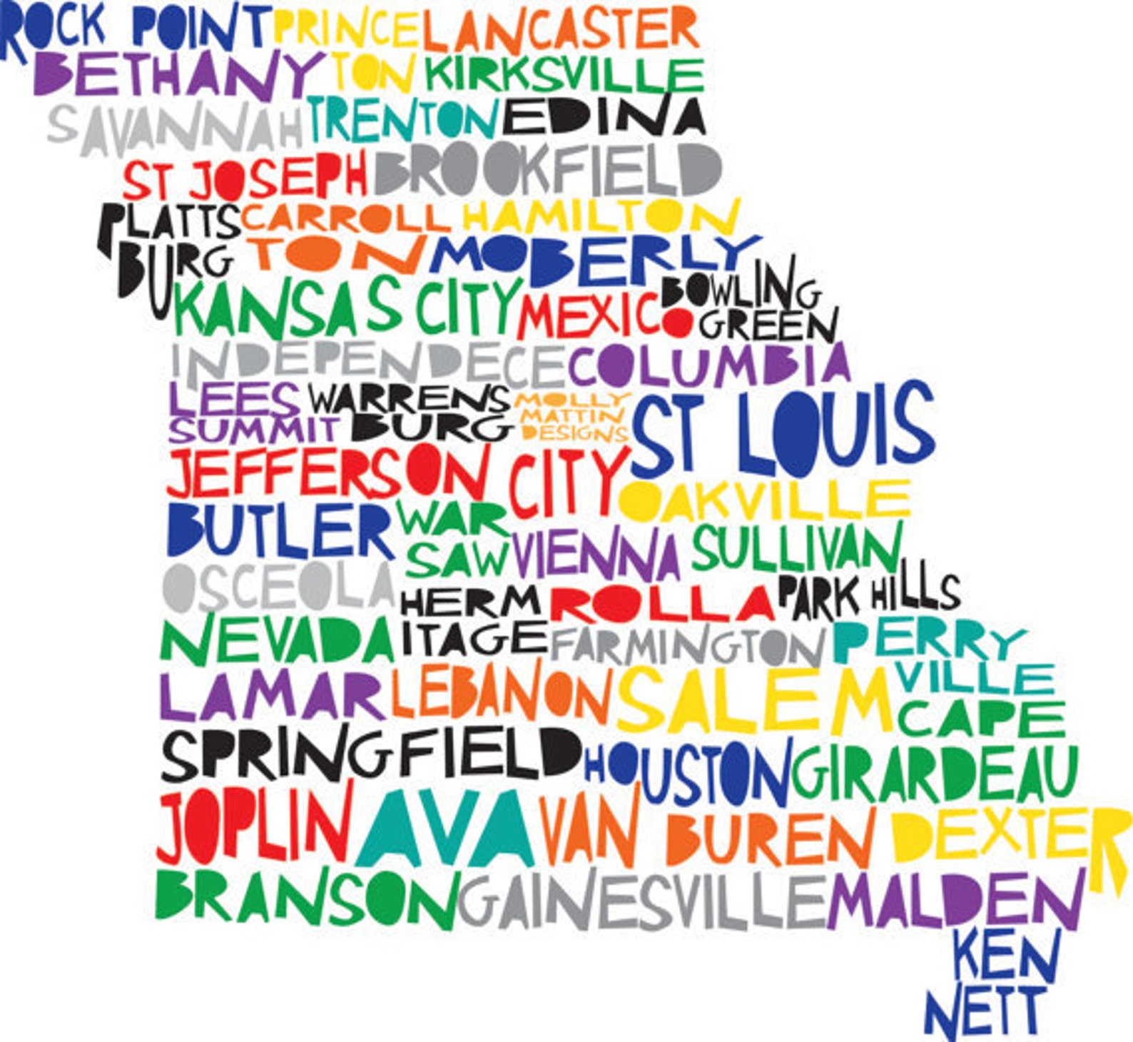 Missouri Word Art Shirt Missouri Shirt Word Art I Love - Etsy