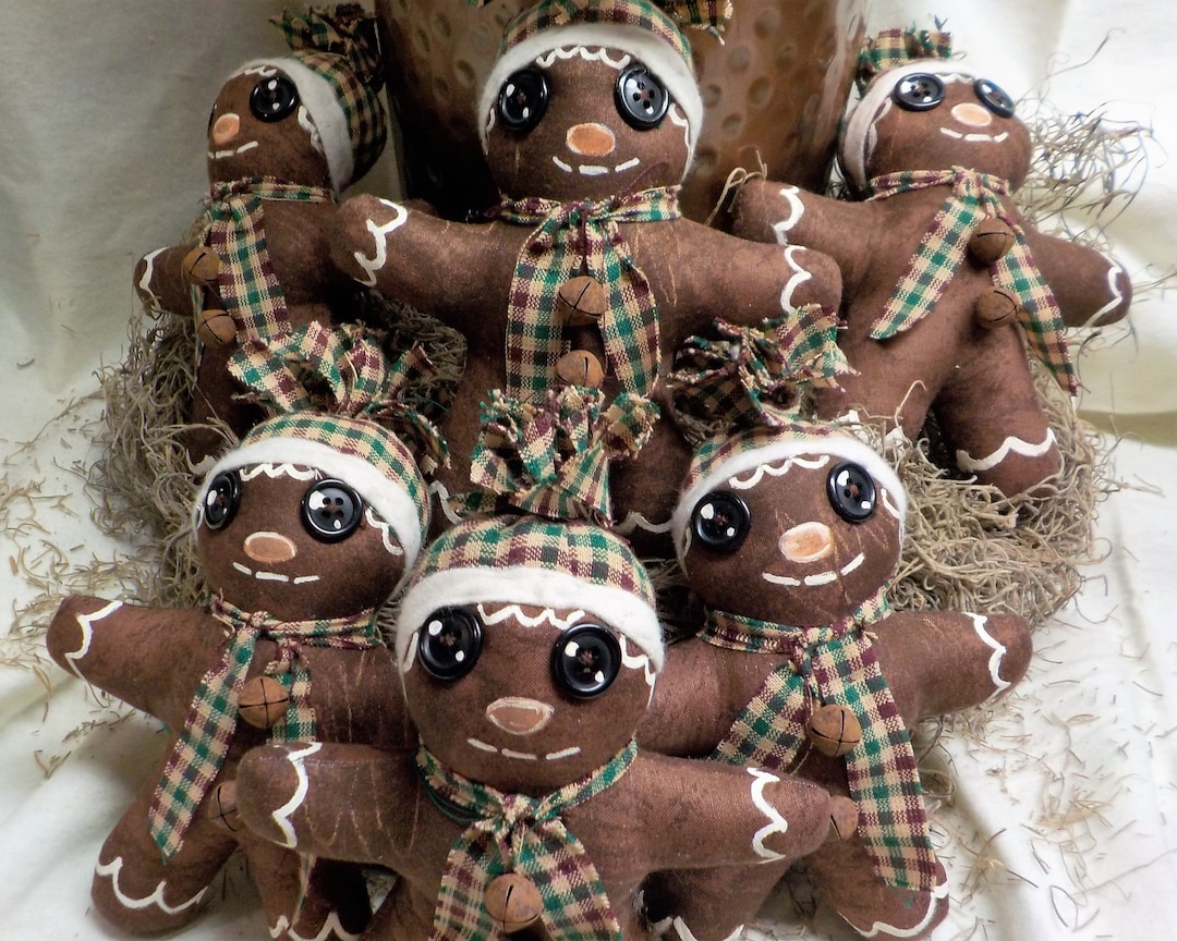 Primitive Gingerbread Man ,christmas, Ornament, Bowl Fillers, Tree ...