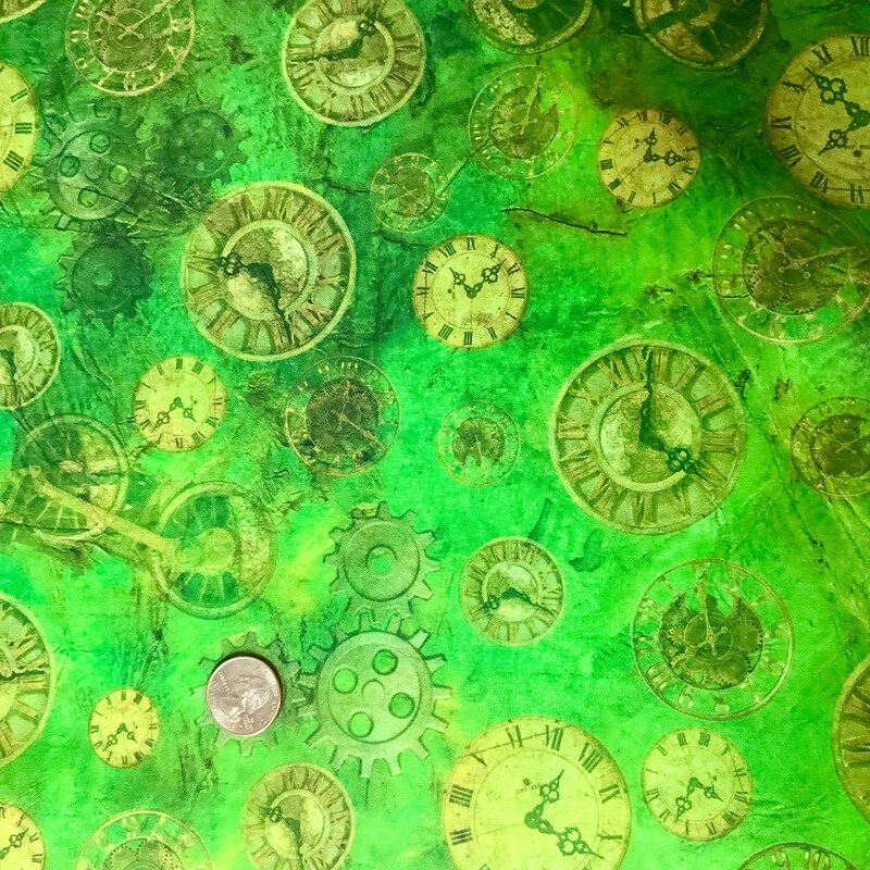 Clock Fabric - Etsy