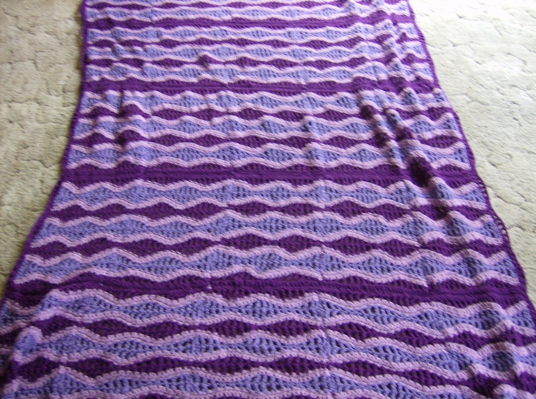 Purple Afghan - Etsy