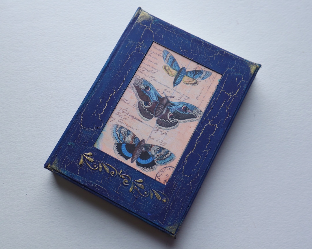 Handmade Journal, Blue Butterfly Journal - Etsy
