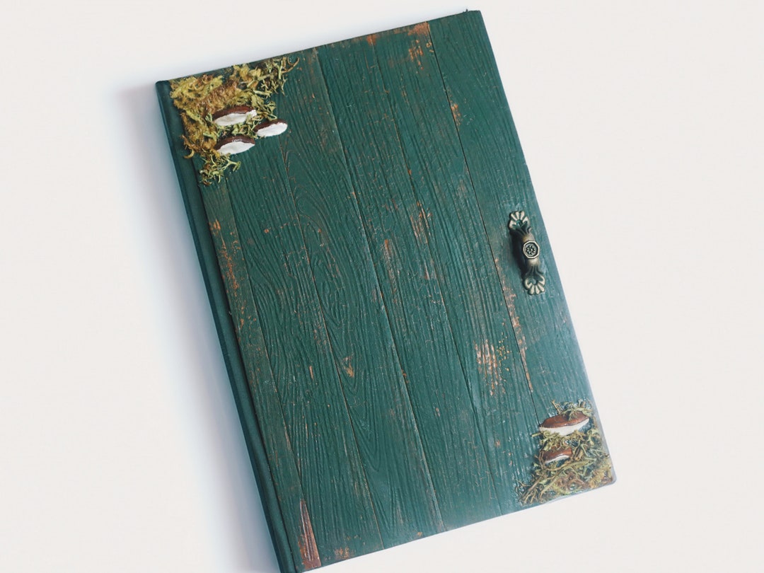 Handmade Journal, Fantasy Rustic Door Journal, Mushroom Nature Themed ...