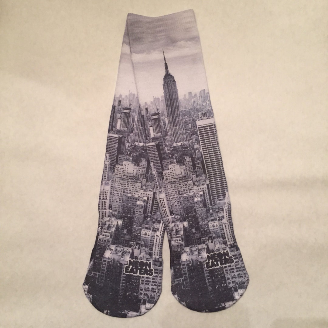 New York City Socks Hand Printed in USA New York Gift Unique Socks ...
