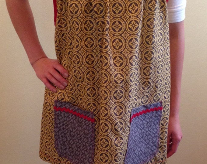 Red, Yellow, Grey Cobbler Apron - Etsy
