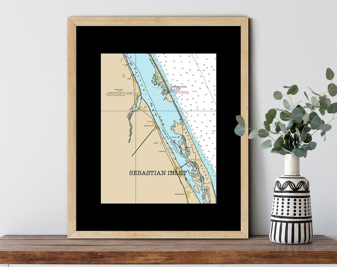 Sebastian Inlet, Map of Florida, Round or Square Coasters, Fisherman ...
