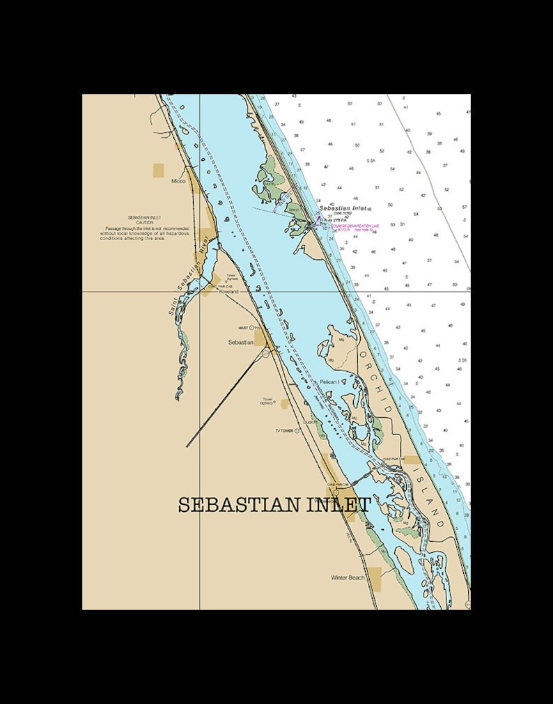 Ponce De Leon Inlet, Map of Florida, Round or Square Coasters ...